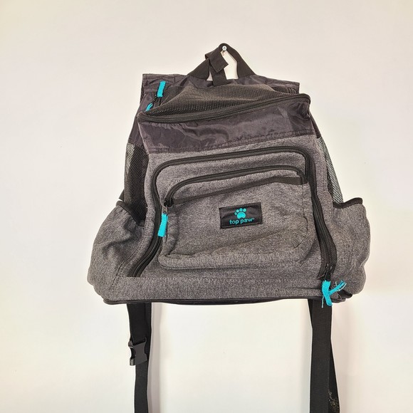 Top Paw | Dog | Top Paw Backpack Carrier Gray And Black Mesh Great For ...